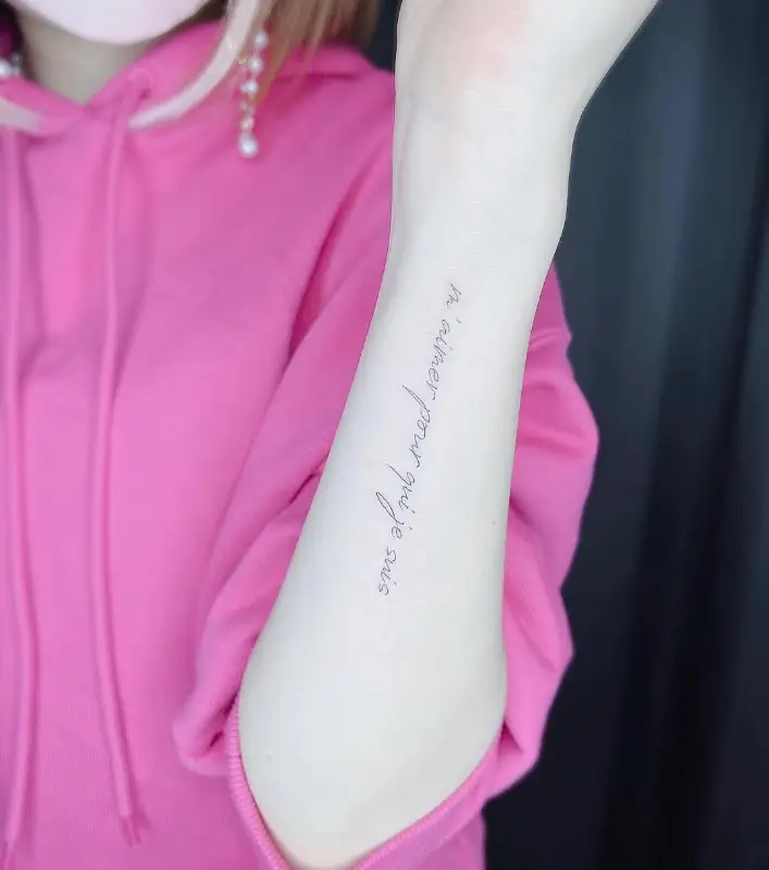 レタリングタトゥー | Tattoo・Lettering・Arm・Forearm・Inner Arm・Beautiful ...